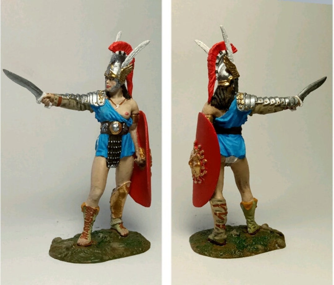 Roman Gladiator Amazon With Falcata / Tin Figure 54mm - Etsy