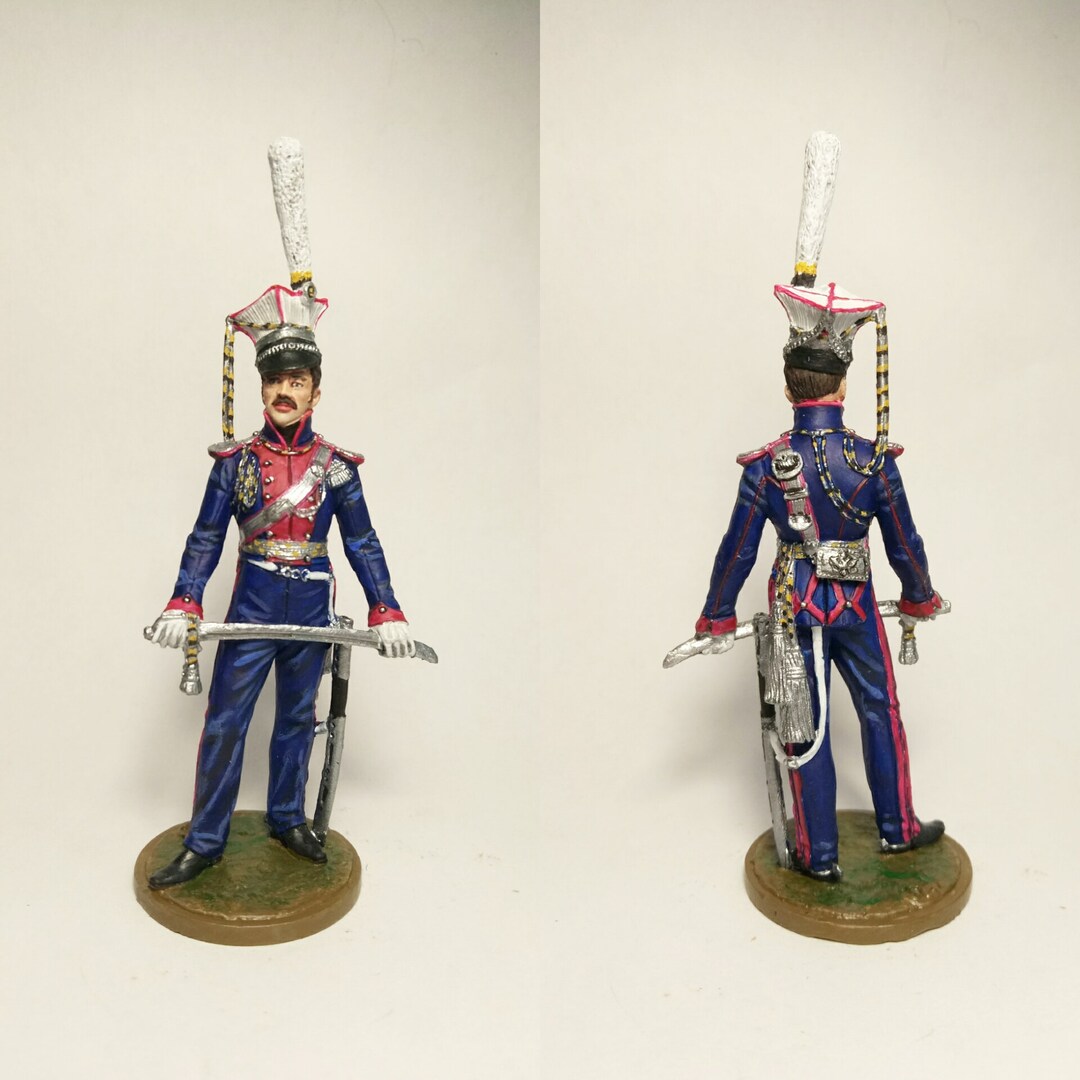 Officer of the Litovski (lithuanian) Uhlan Regiment, Russia 1812 / Tin ...