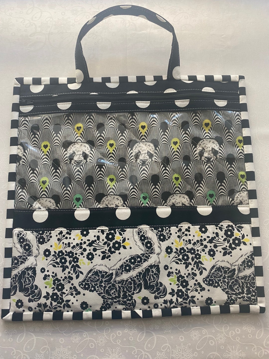 Tula Pink Linework Panda Project Bag - Etsy