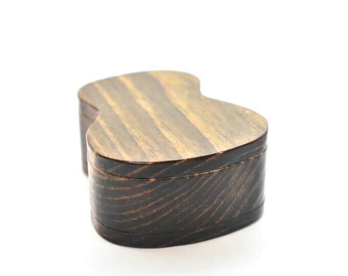 Made to Order Wooden Guitar Pick Box Acoustic Guitar Dark Oak Magnetic ...