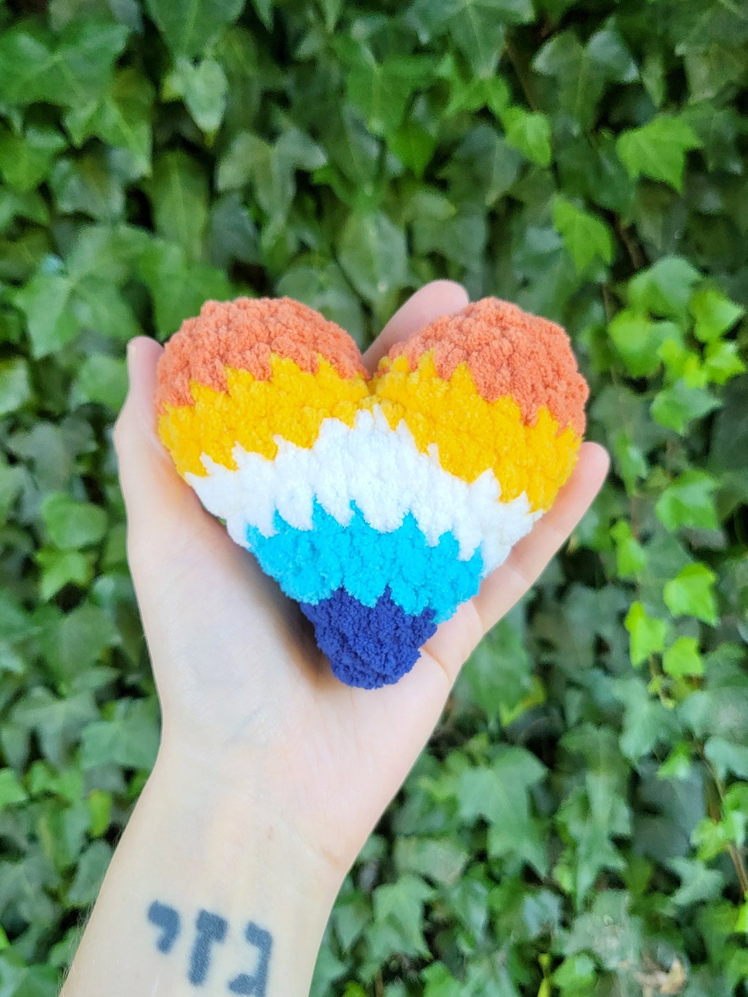 Mini Aroace Pride Heart Plushie | Made to Order by Queer Artist! - Etsy