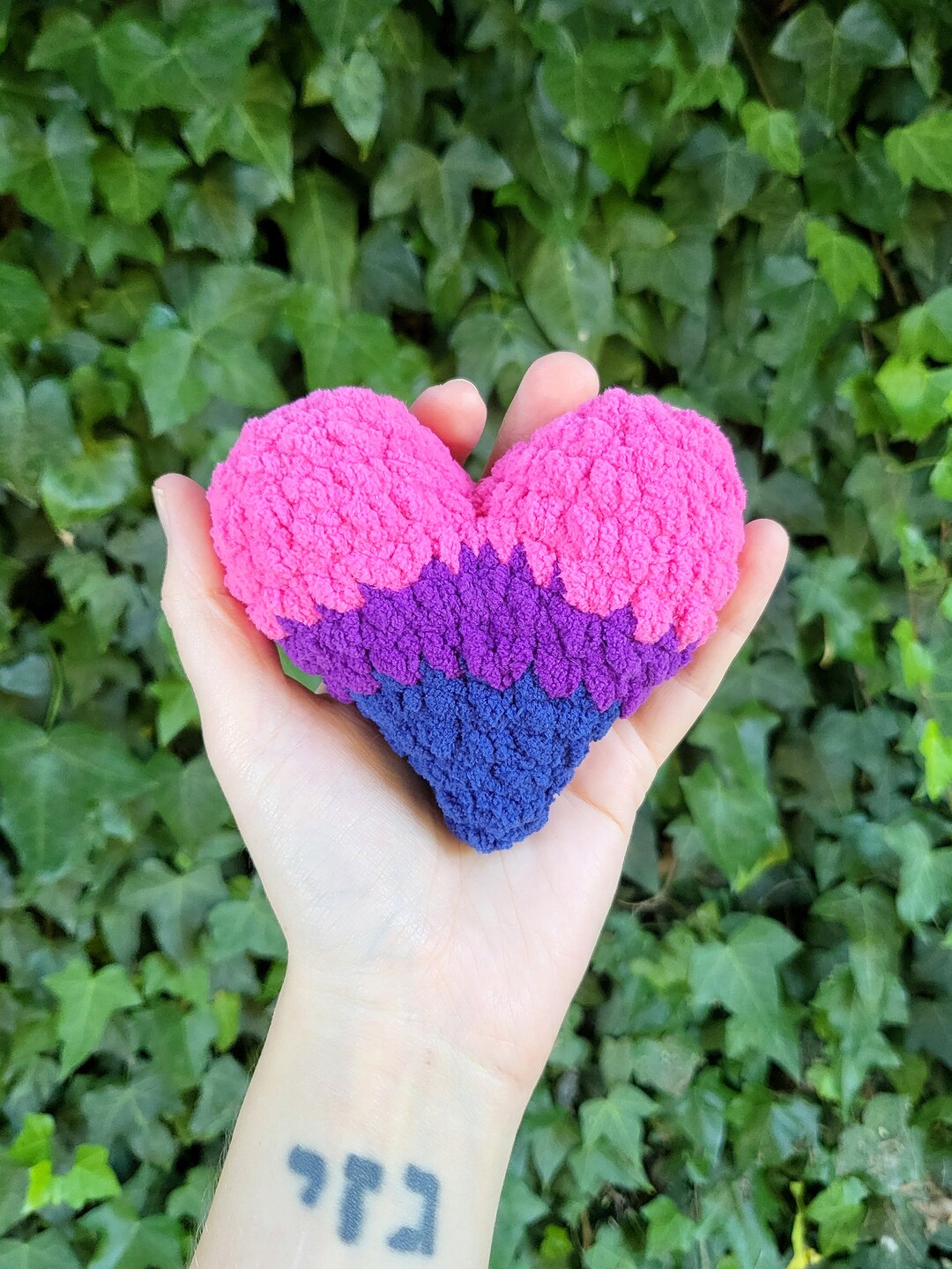 Mini Bi Pride Heart Plushie | Made to Order by Queer Artist! - Etsy
