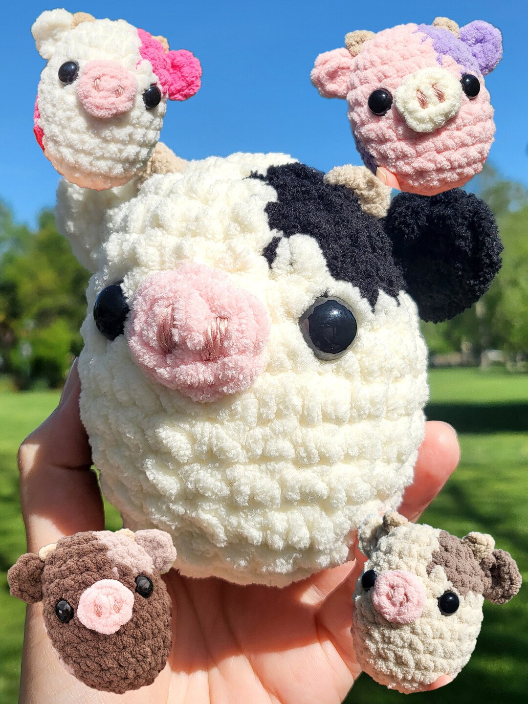 Squishy Cow Plushie | Crochet Amigurumi Toy Soft Squishy Stuffed Animal ...
