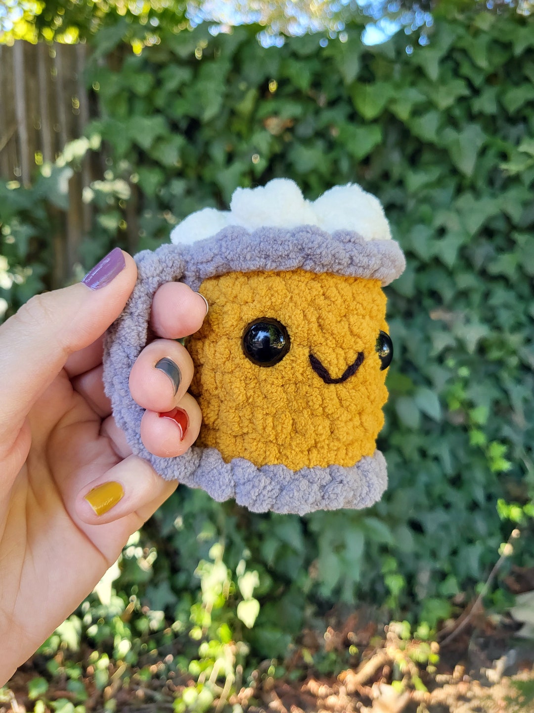 Beer Mug Plushie | Crochet Amigurumi Plush Soft Squishy Stuffed Toy for ...