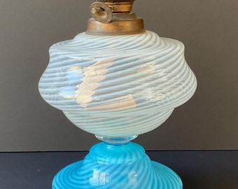 Vintage David Enna Studio Pottery Oil Lamp / Signed Handmade Kerosene ...