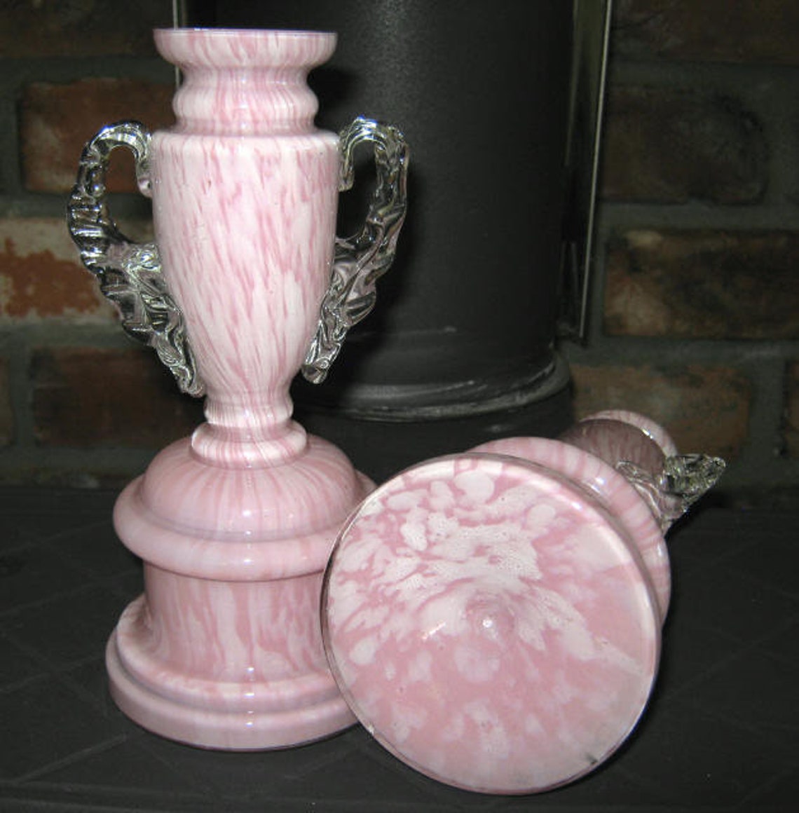 Pair of Welz Glass Trophy Vases. - Etsy