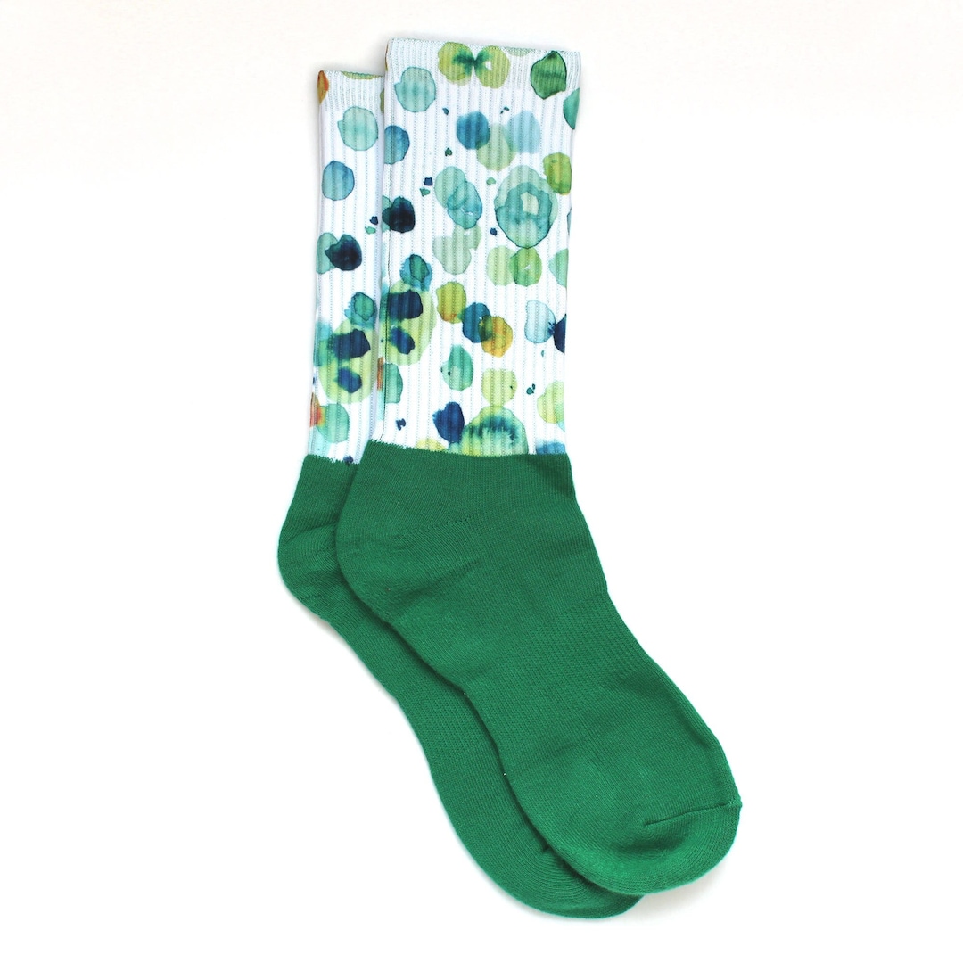 Blood Cells in Green Anatomy Inspired Socks - Socks for Doctors - Gifts ...