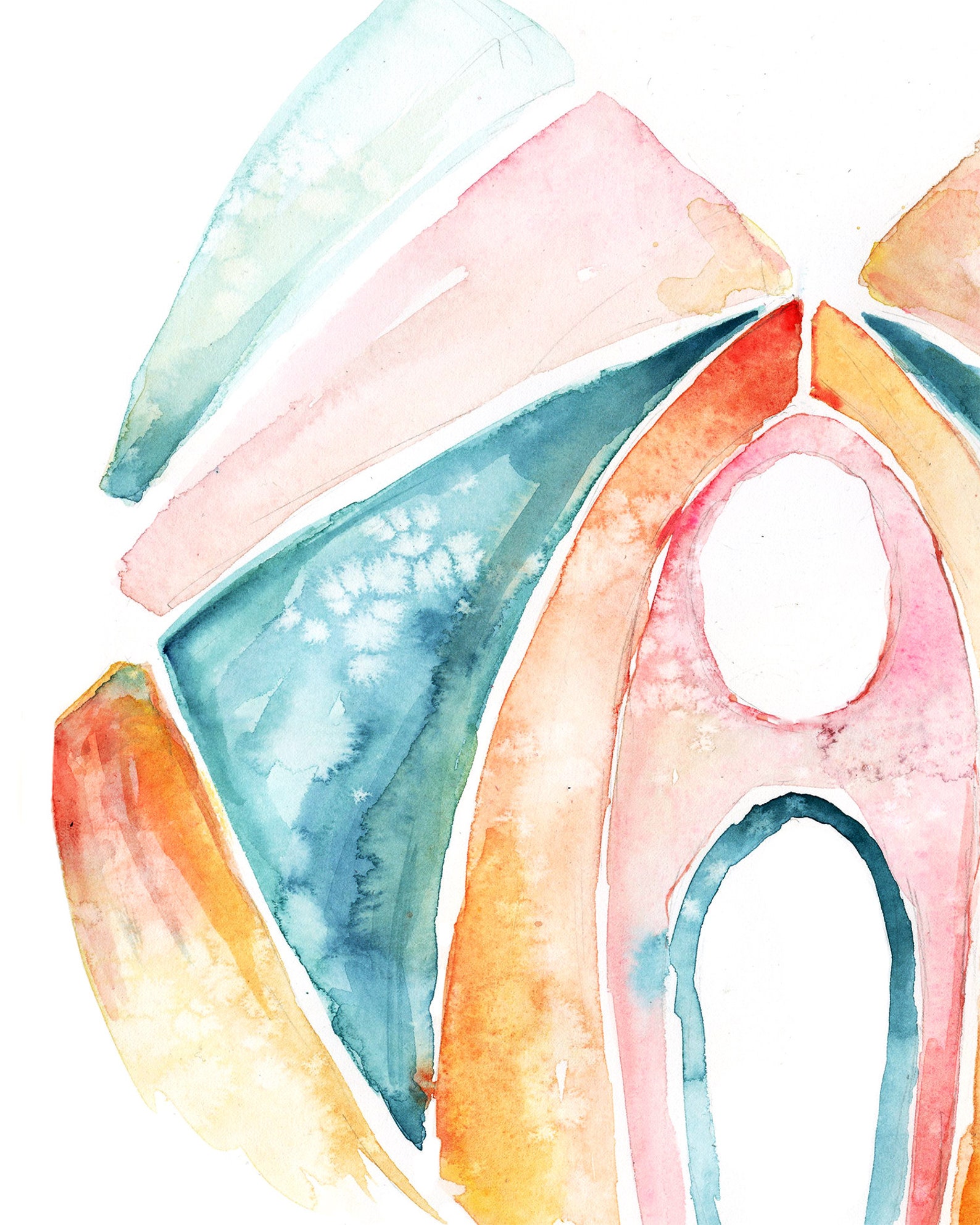 Pelvic Floor Watercolor Print - - OBGYN Art - Physical Therapy Art ...