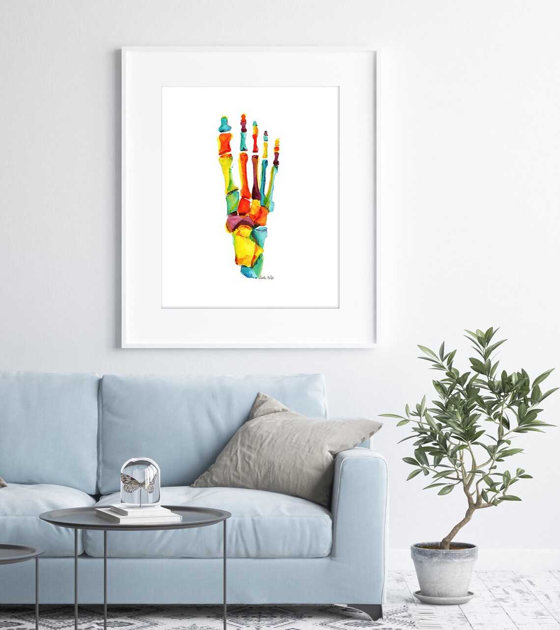 Bones of the Foot in Summer Colors Foot Anatomy Print | Etsy