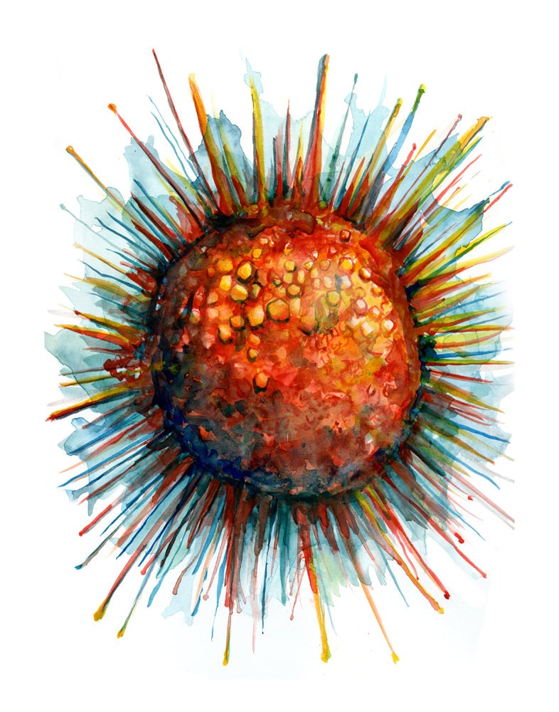 Cancer Cell Watercolor Art Print Histology Art Print - Etsy
