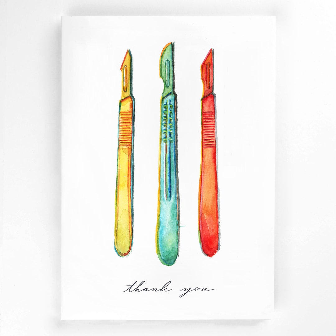 Surgical Instruments Thank You Card - Etsy