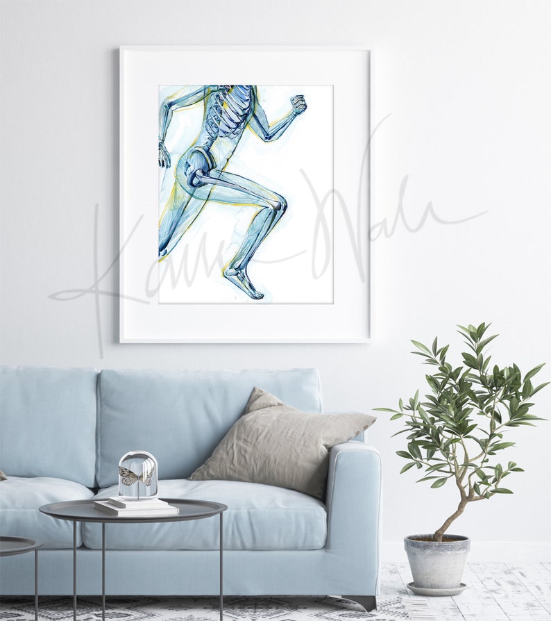 Runner’s Anatomy Watercolor Print - Running Art - Gift for Runners ...