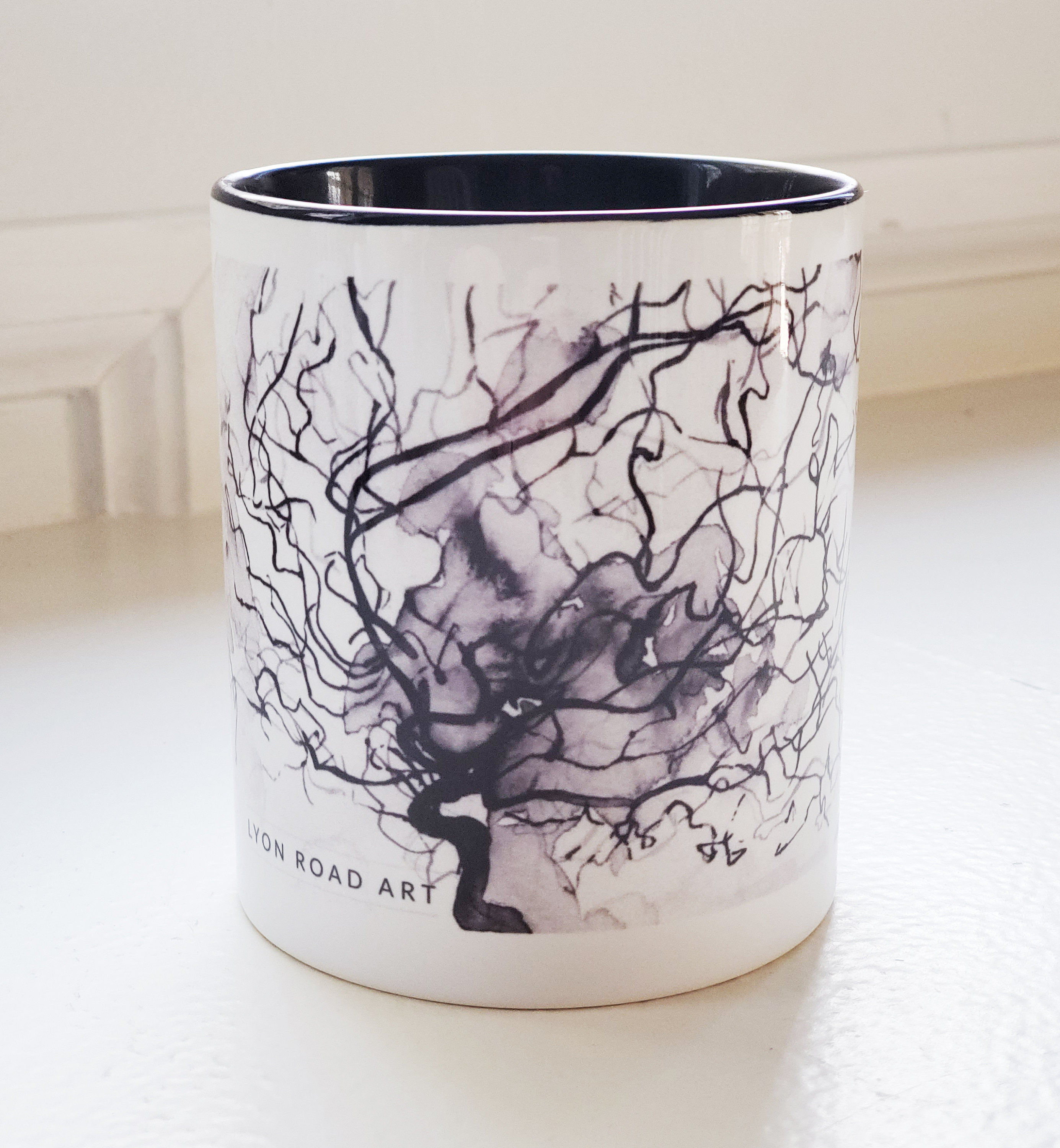 Cerebral Angiography Medical Art Mug Black and White Brain | Etsy