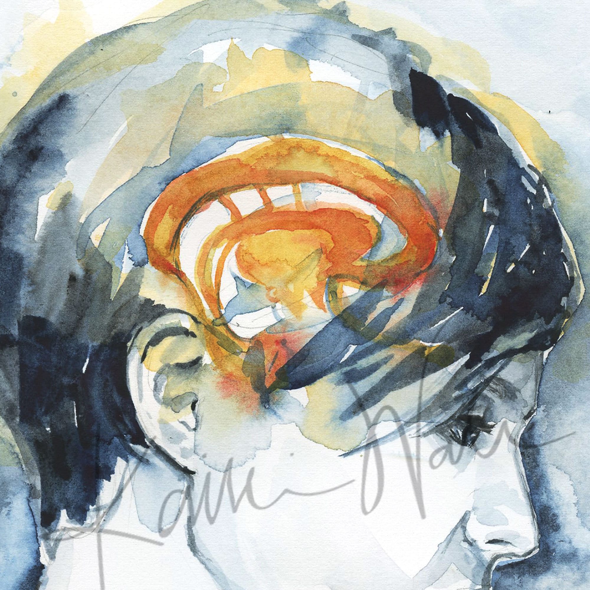 Limbic System Watercolor Print Psychologist Gift Brain Art - Etsy