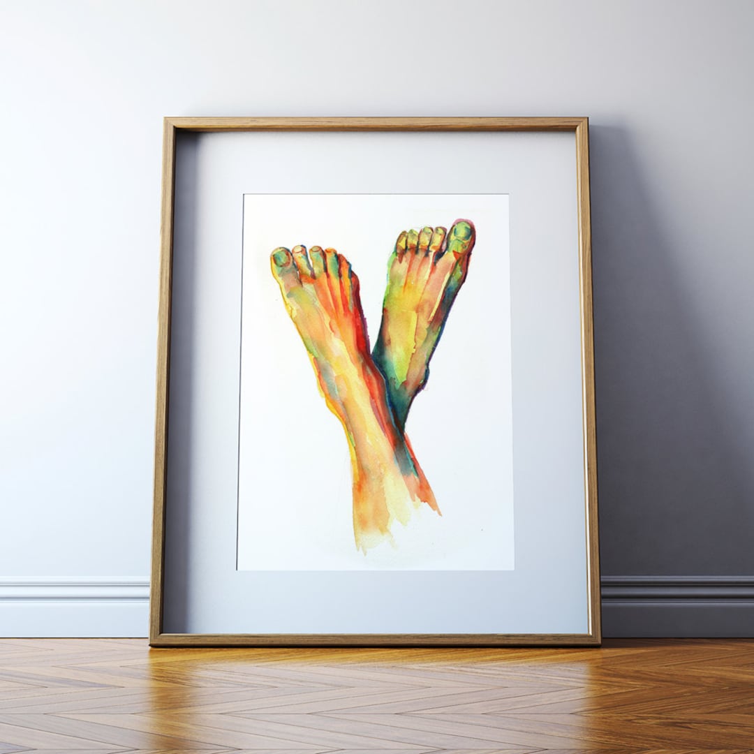 Feet Watercolor Art Print - Podiatry Foot Anatomy Art - Etsy