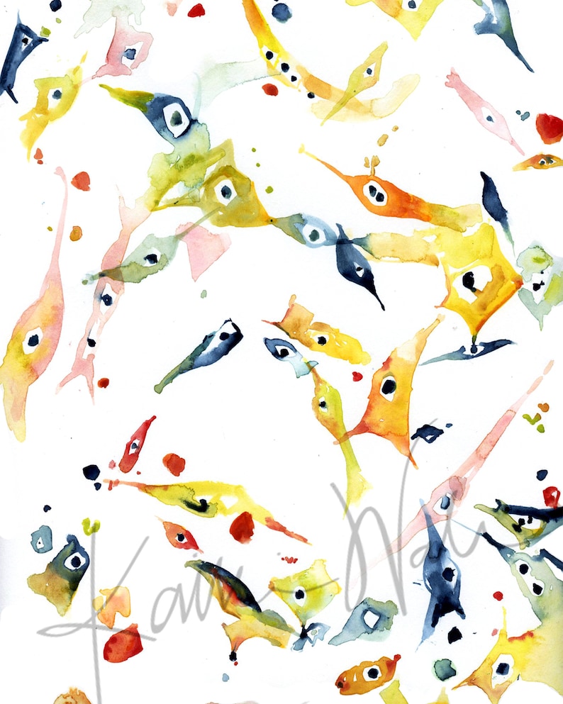 Mesenchymal Stem Cells Watercolor Print - Cell Art - Stem Cell Art ...