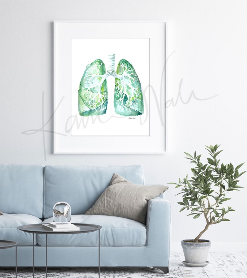 Lung Disease Prevention Painting Pulmonary Art Lung | Etsy