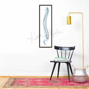 Spinal Column Watercolor Print - Spine Art - Orthopedic Art - Spinal ...