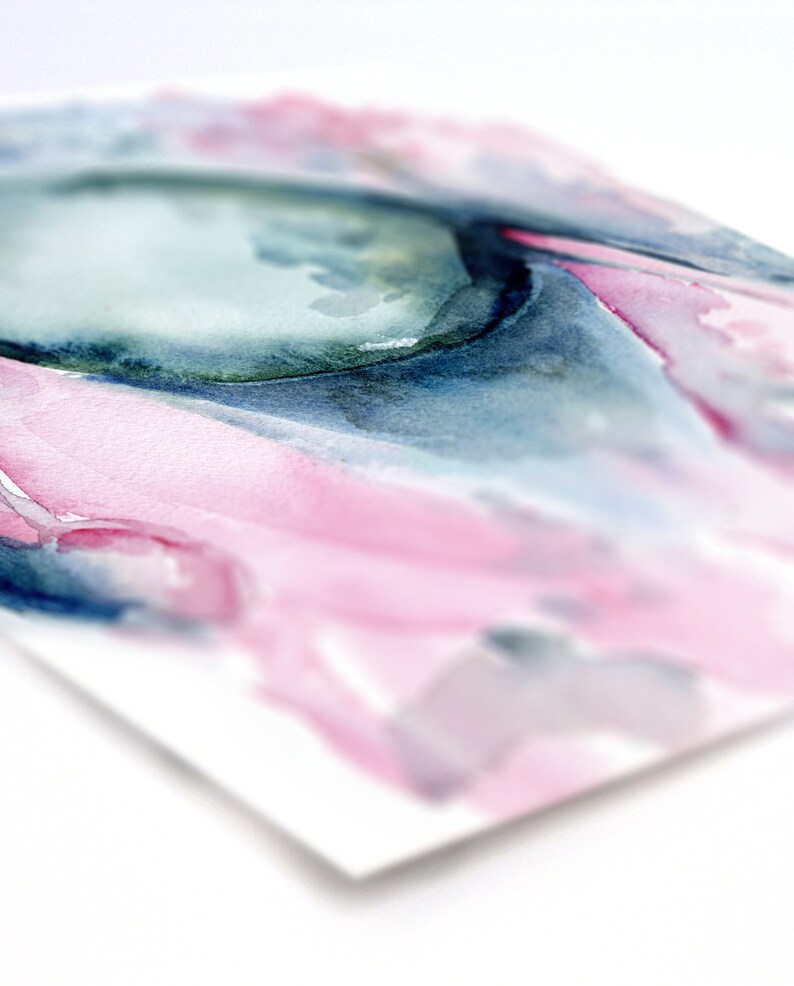 Abstract Uterus Watercolor Print in Blue and Pink - OBGYN and Female ...
