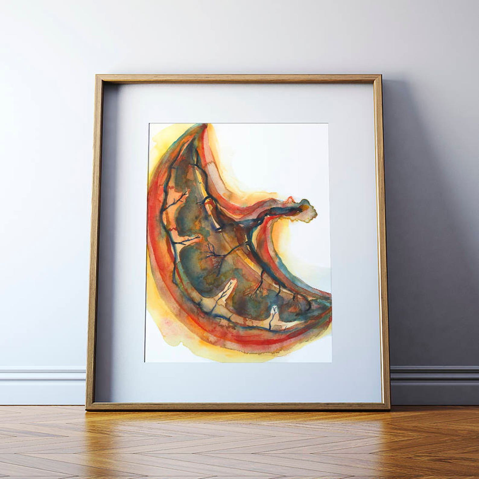 Placenta Watercolor Art Print - Pregnancy Anatomy Art Print - OBGYN ...