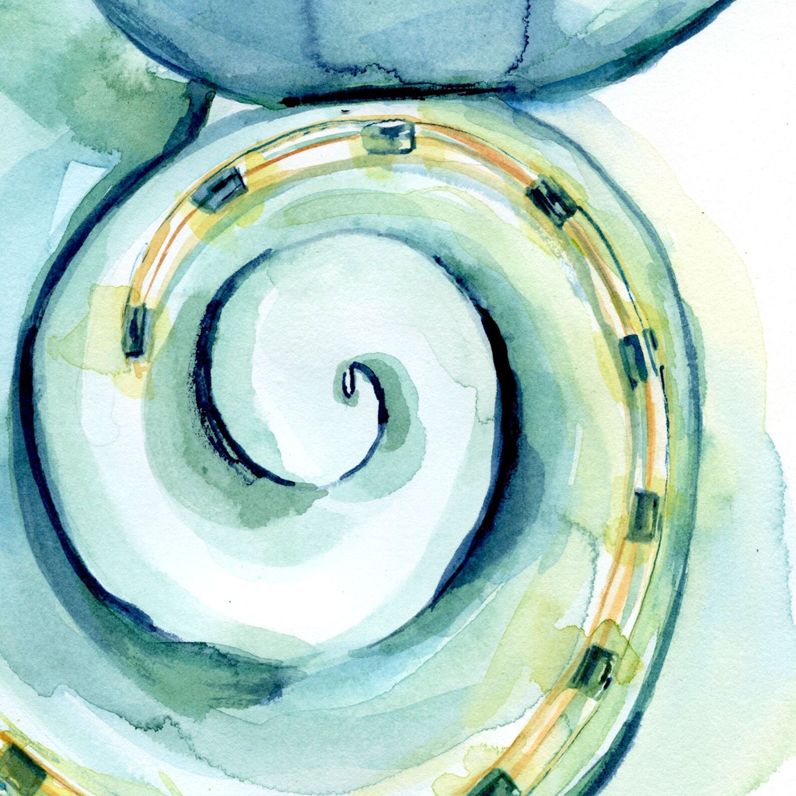 Cochlear Implant Electrode Array Watercolor Print Audiology - Etsy