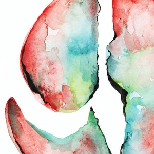 Abstract Lung Anatomy Watercolor Print - Pulmonology Breathing Anatomy ...