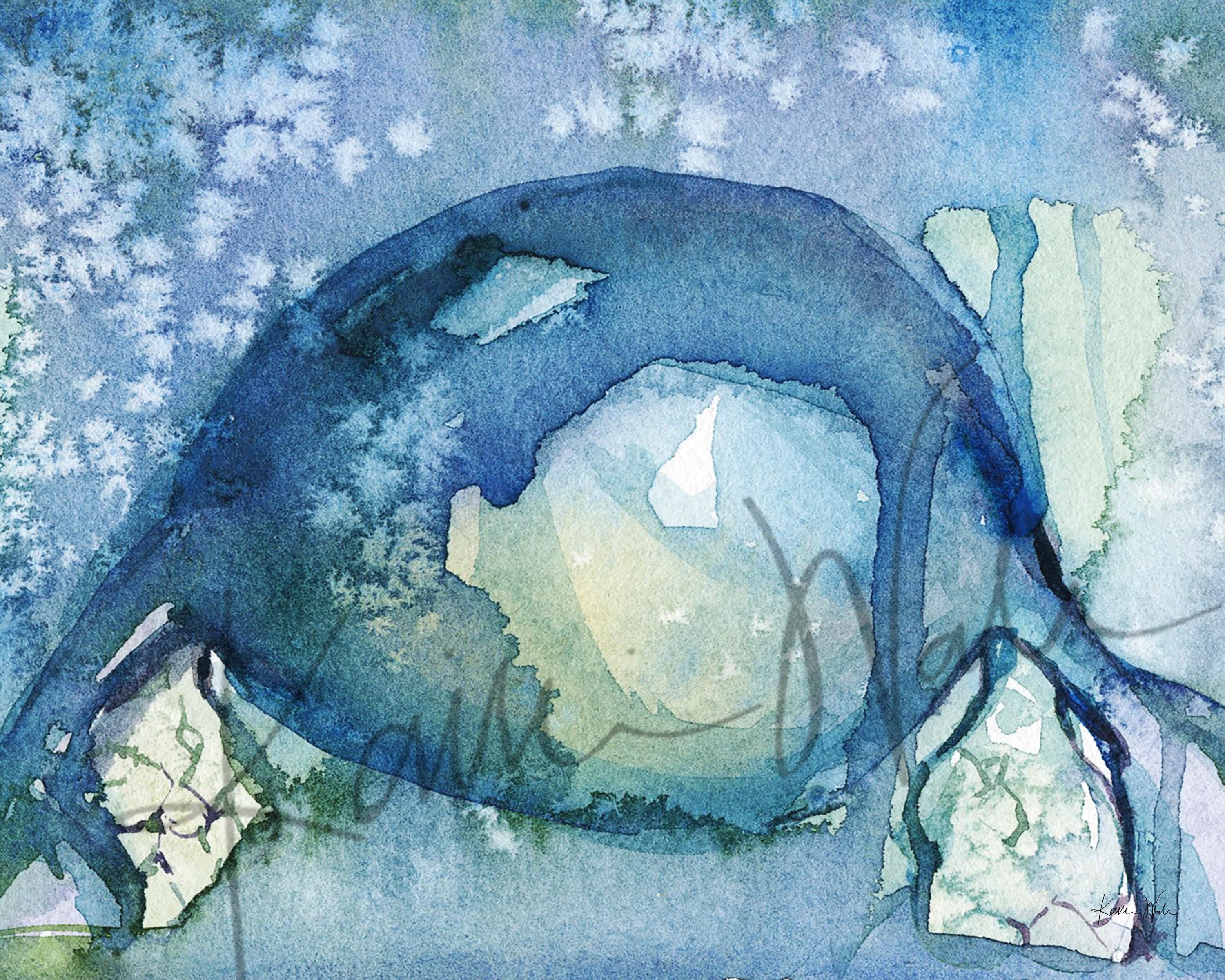 Uterus in Situ Watercolor Print - OBGYN and Female Reproductive Anatomy ...