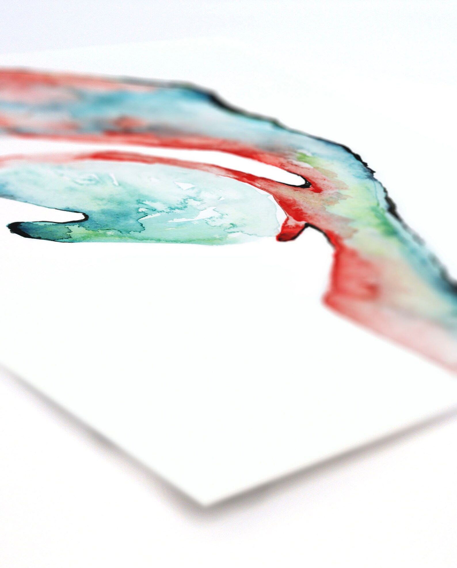 Abstract Airway Anatomy Watercolor Print - Pulmonology ENT OMFS Anatomy ...