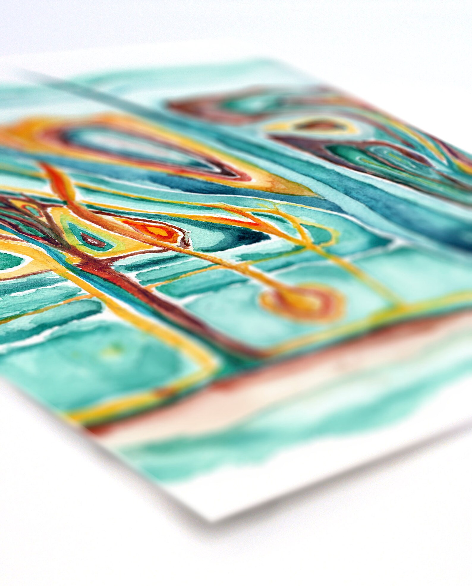 Cross Section of the Skin Watercolor Art Print - Integumentary System ...