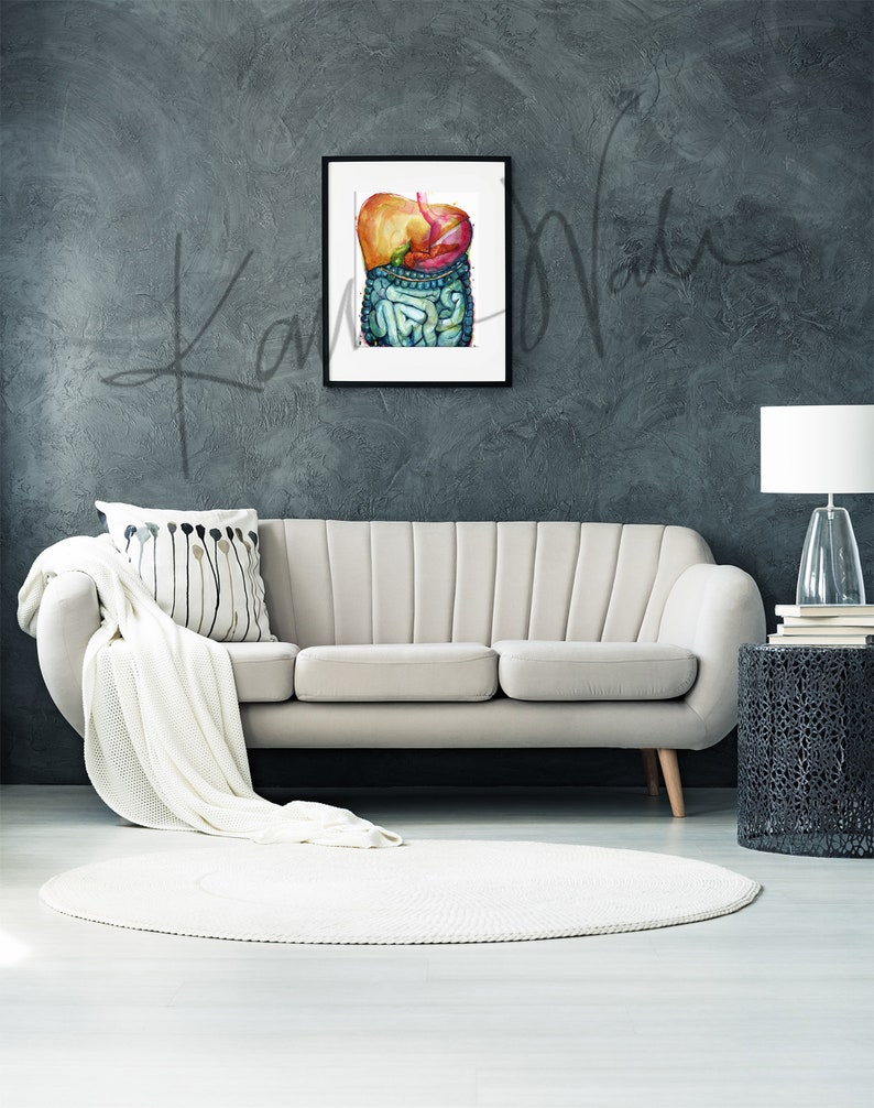 GI System Watercolor Print - Surgery Art - Gift for Surgeon ...