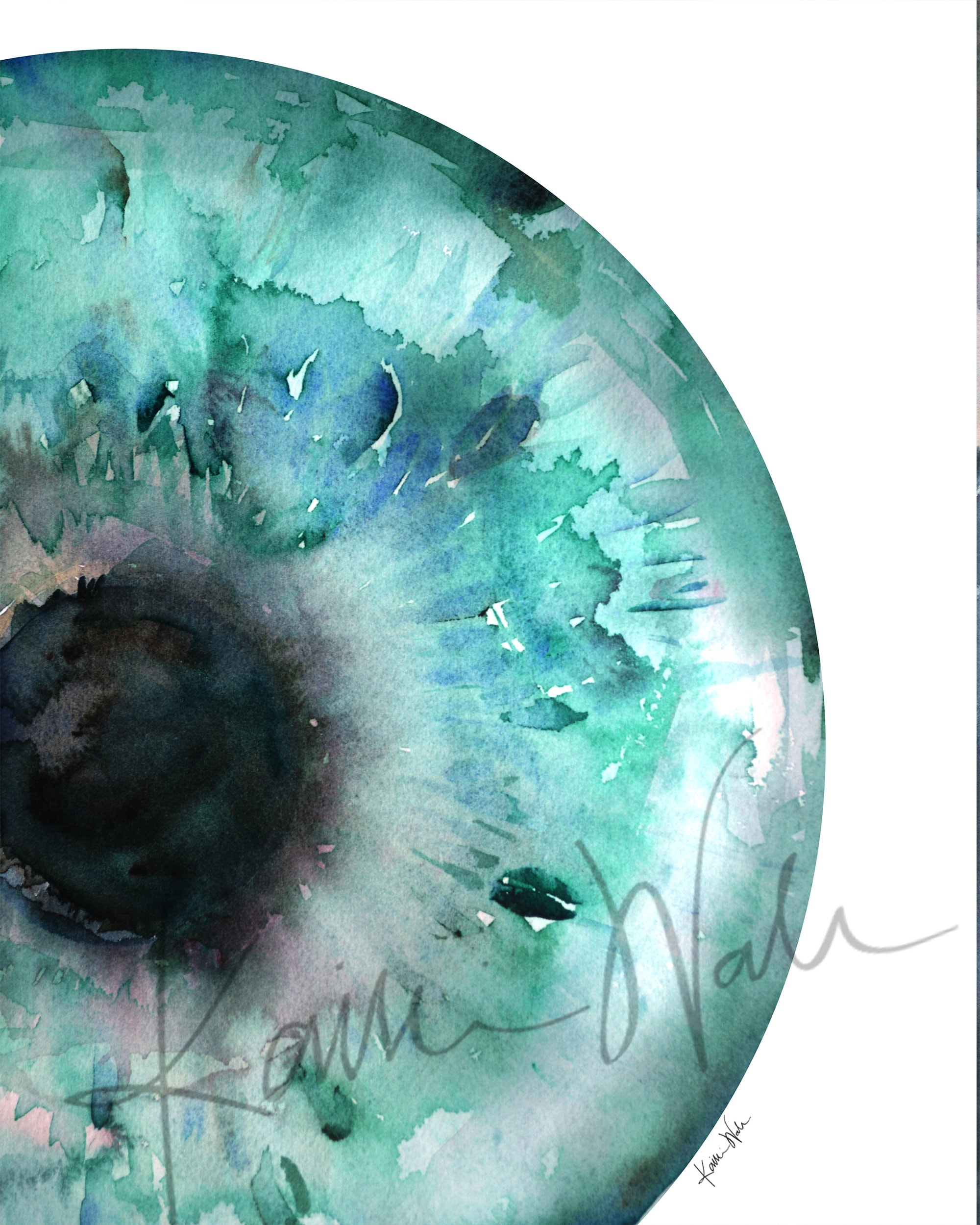 Iris Watercolor Print - Abstract Eye Art - Anatomy Art - Optometry and ...