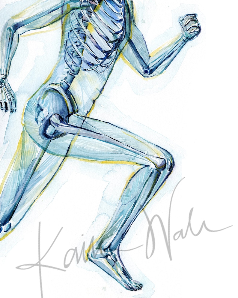 Runners Anatomy Watercolor Print Running Art Gift for - Etsy