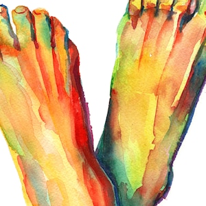 Feet Watercolor Art Print - Podiatry Foot Anatomy Art - Etsy