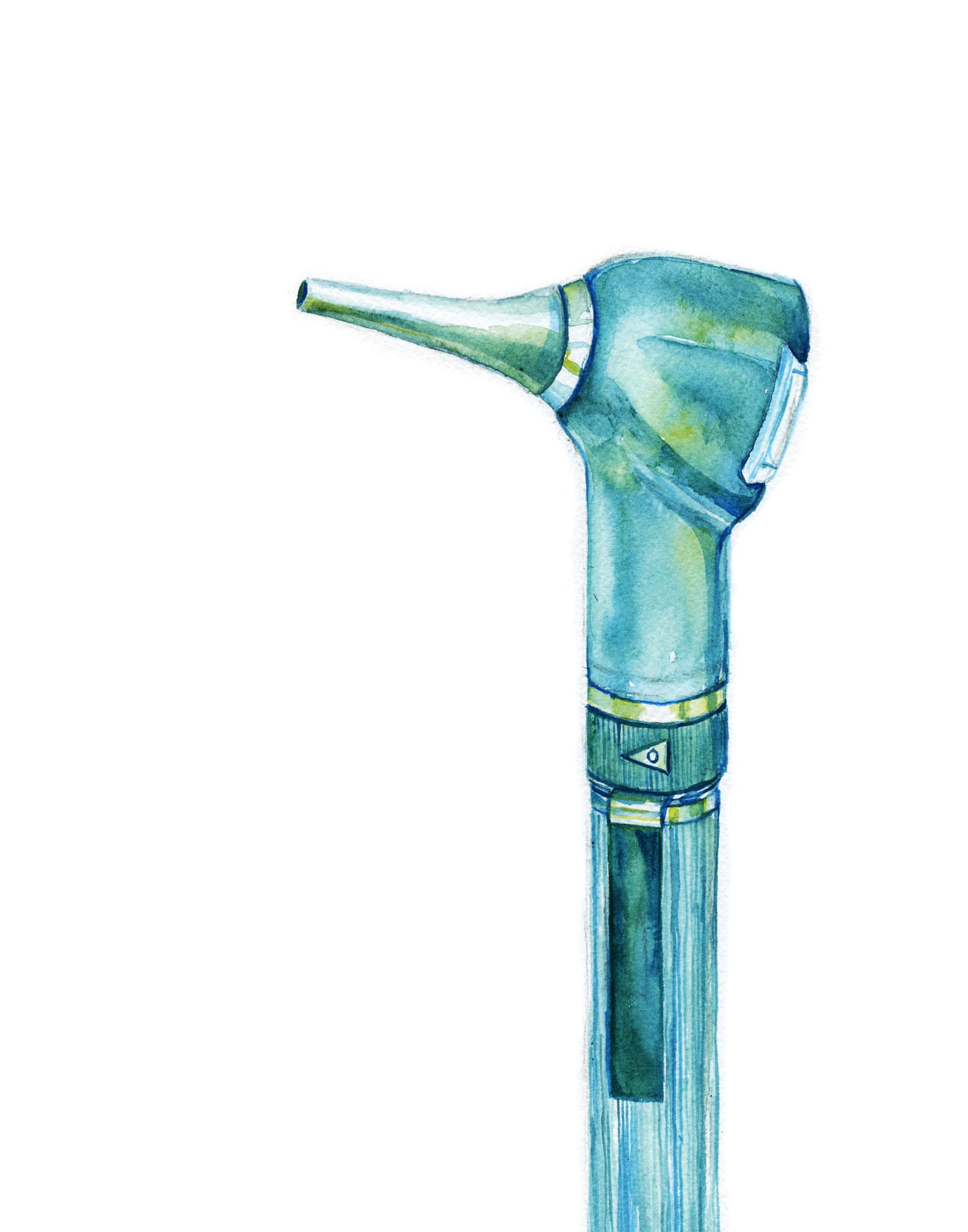 Otoscope Watercolor Print - Speech Path and Audiology Art - Ear Art ...