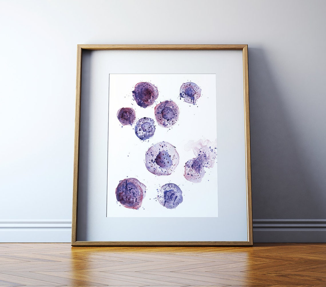 Mast Cell Watercolor Print White Blood Cell Watercolor Art | Etsy