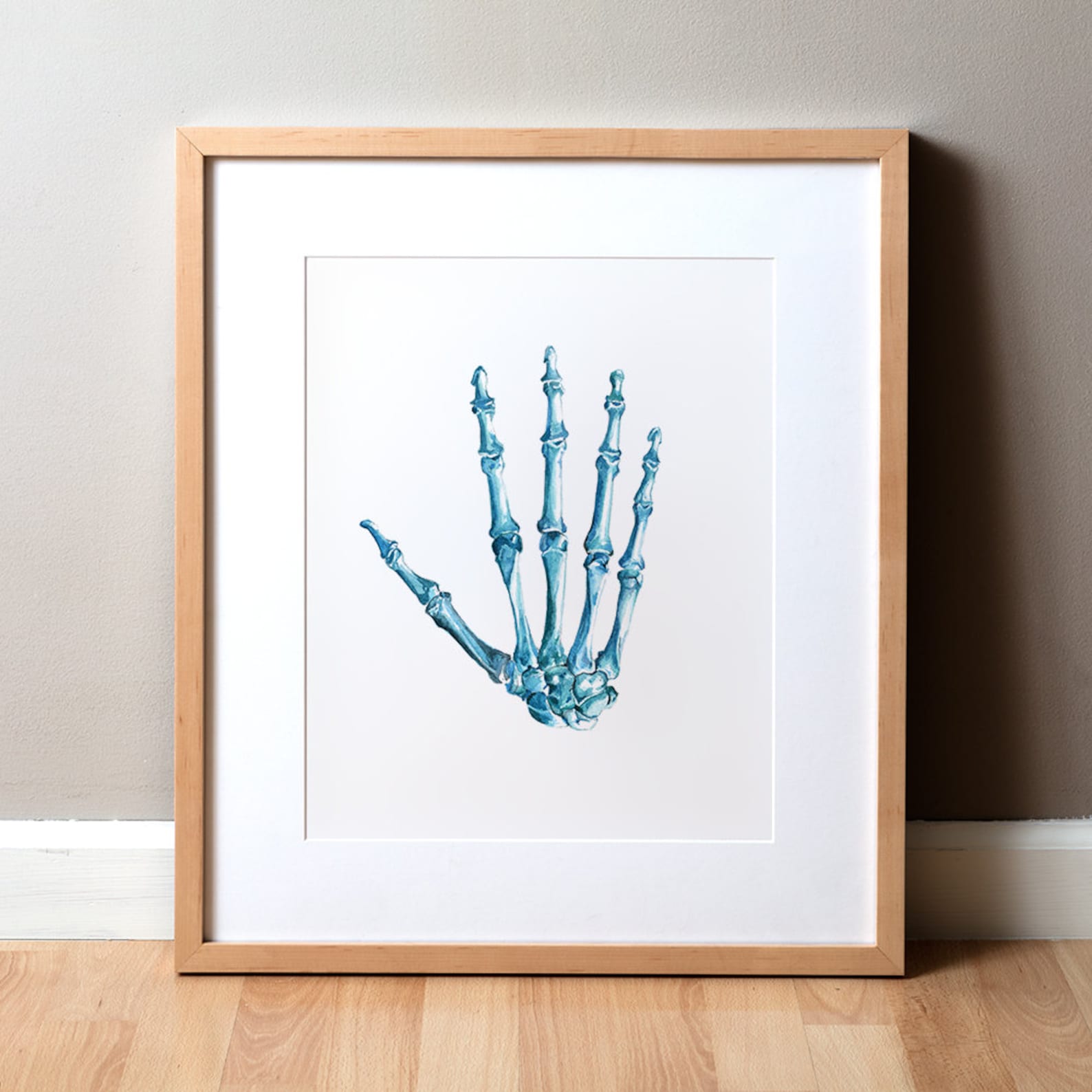 Bones of the Hand Anatomy Painting Print Carpal Metacarpal - Etsy