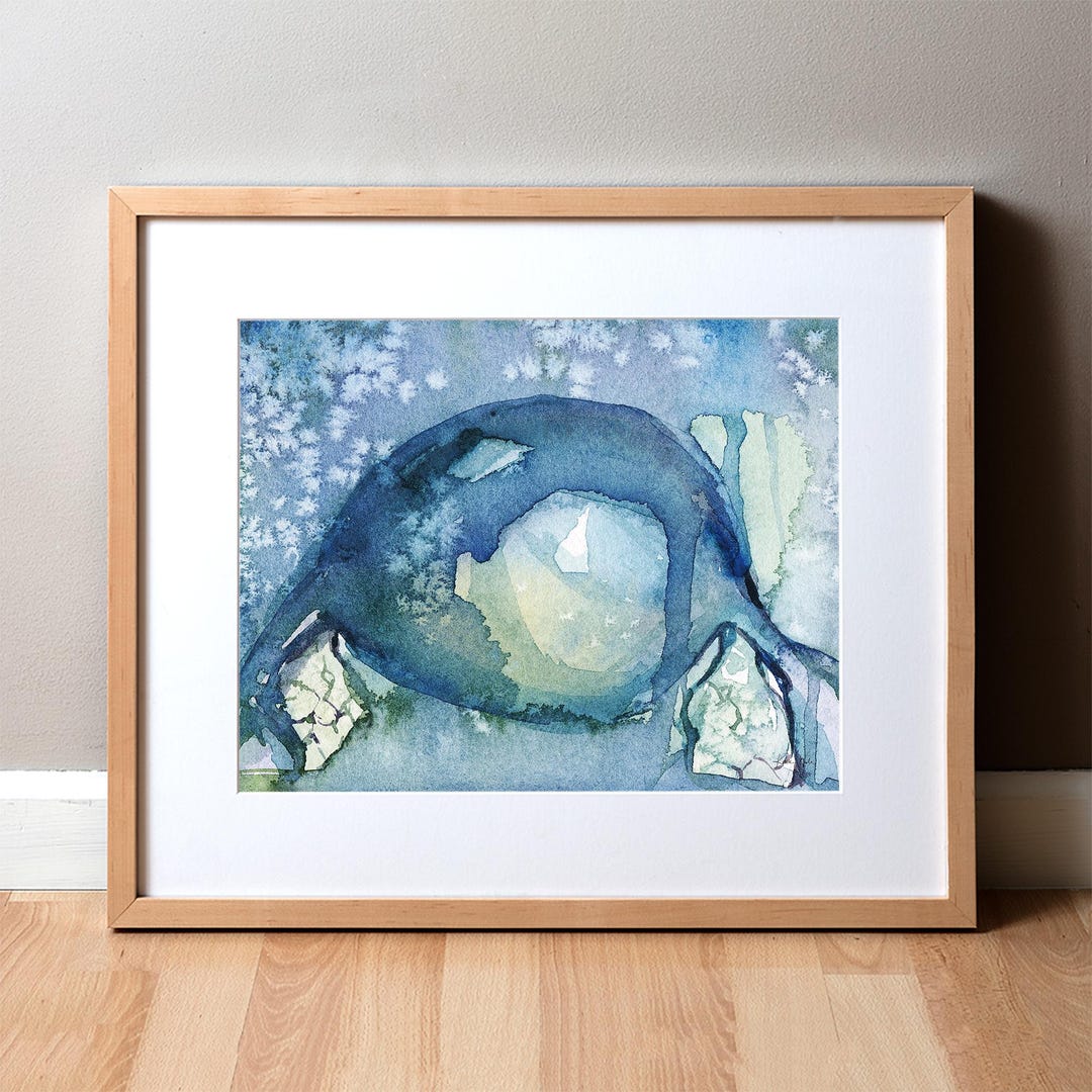 Uterus in Situ Watercolor Print - OBGYN and Female Reproductive Anatomy ...