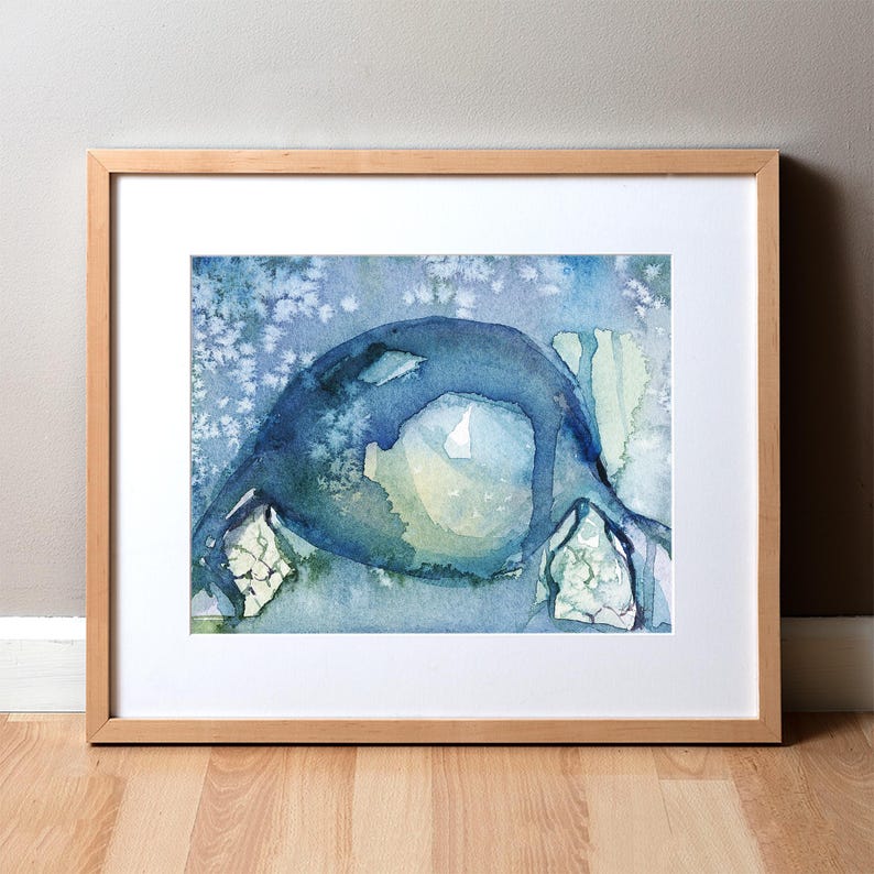 Uterus in Situ Watercolor Print - OBGYN and Female Reproductive Anatomy ...