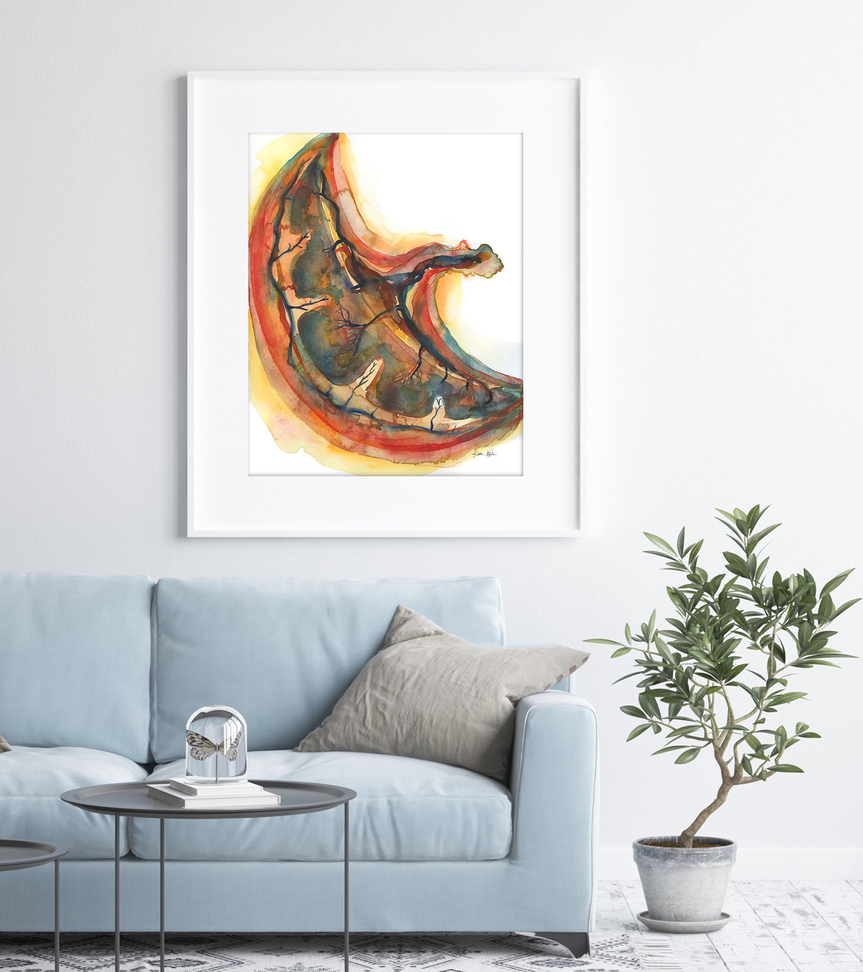 Placenta Watercolor Art Print - Pregnancy Anatomy Art Print - OBGYN ...