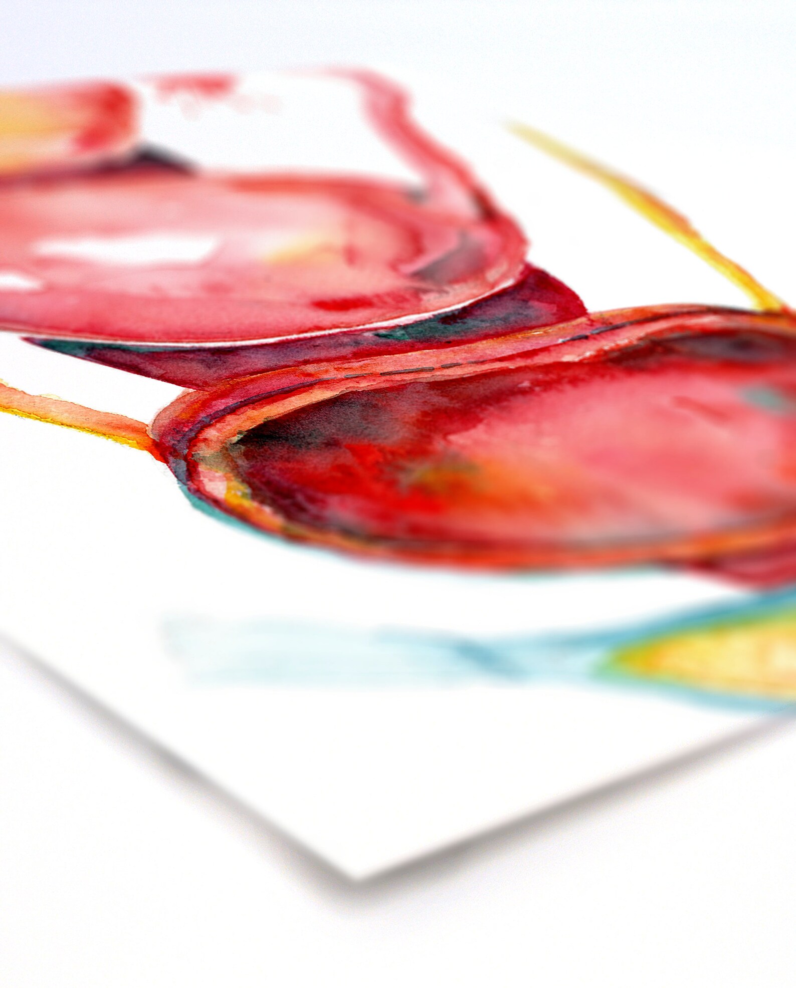 Female Pelvic Stack Anatomy Watercolor Print - Rectum, Uterus, Bladder ...