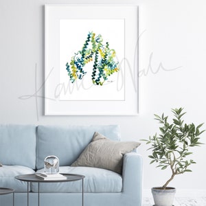 Albumin Protein Watercolor Art Print - Microbiology Art - Biology and ...