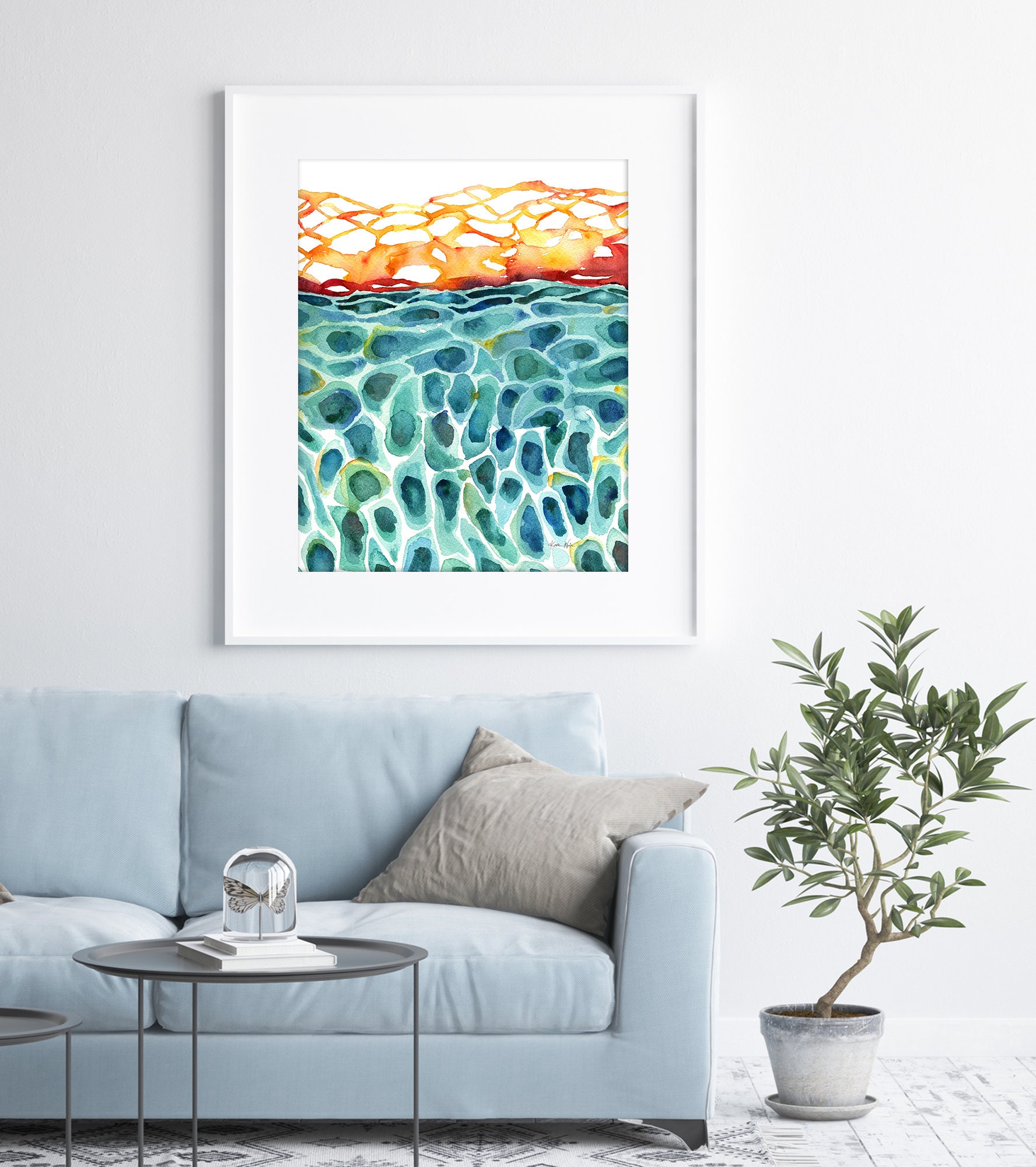 Skin Histology Watercolor Print - Skin Cell Art - Integumentary System ...