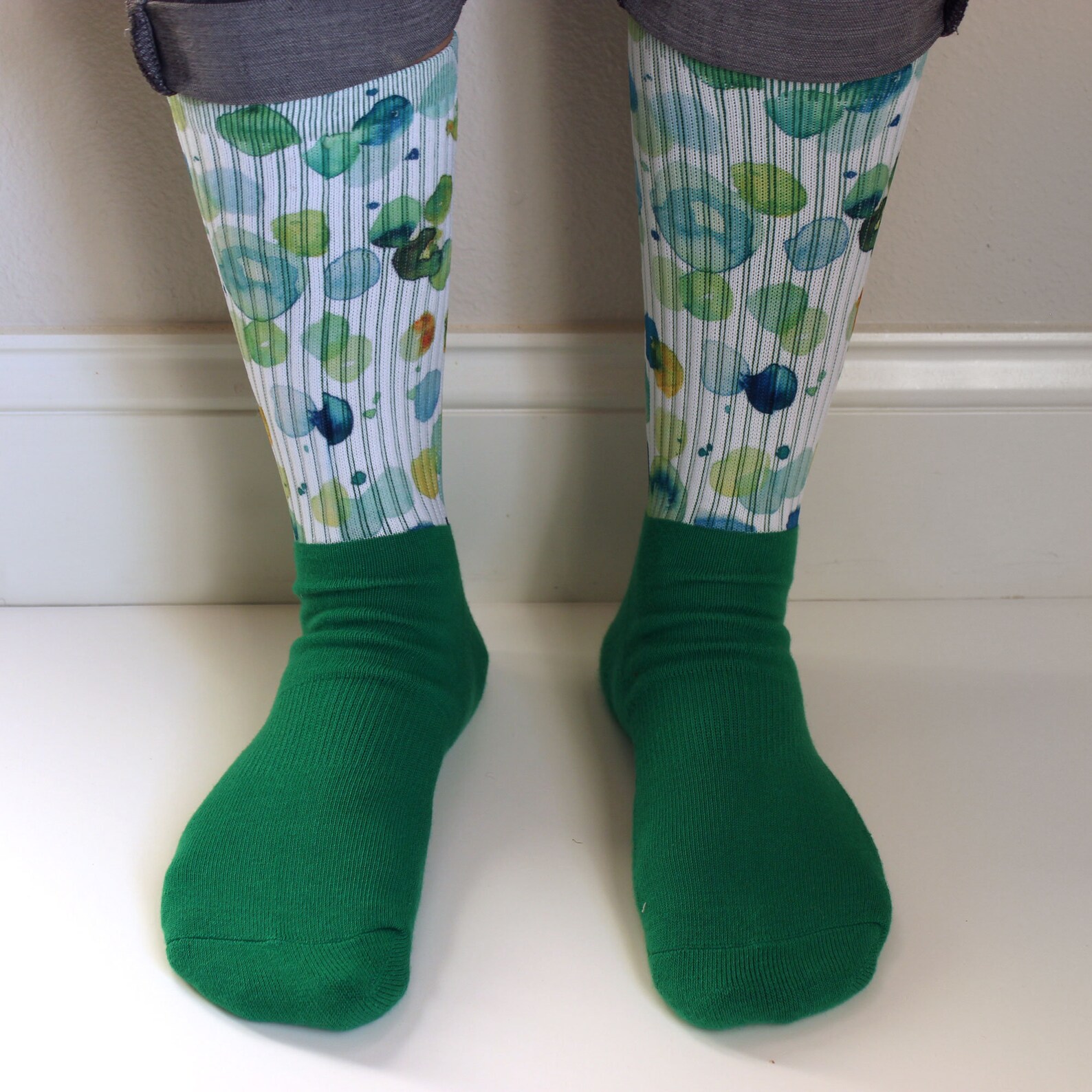 Blood Cells in Green Anatomy Inspired Socks Socks for - Etsy