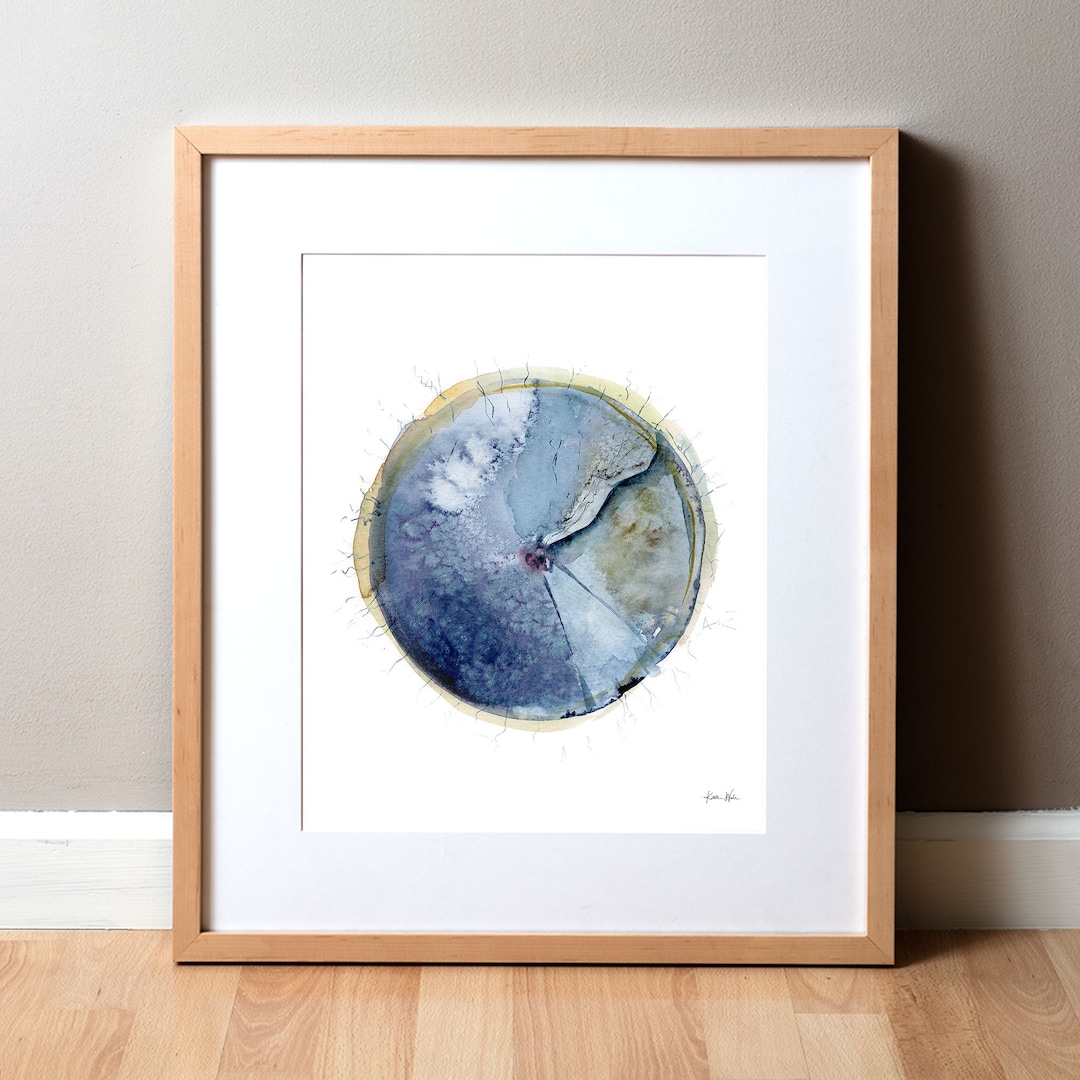Evening Eardrum 1 Watercolor Print - Speech Pathology Art - Tympanic ...