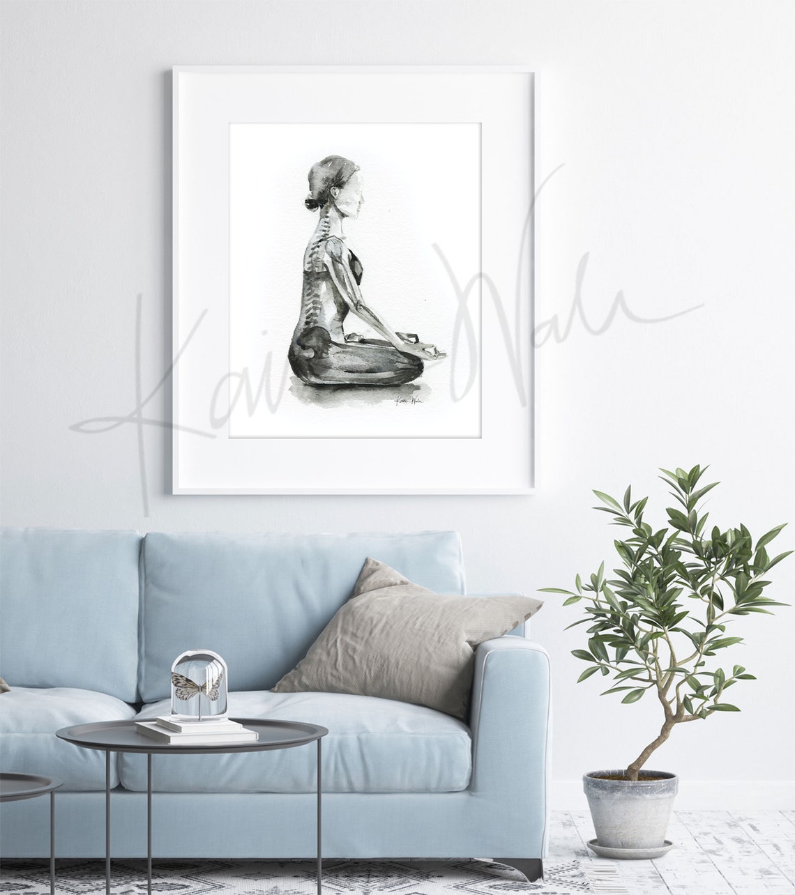 Yoga Pose Watercolor Print Meditation Pose Yoga Art - Etsy