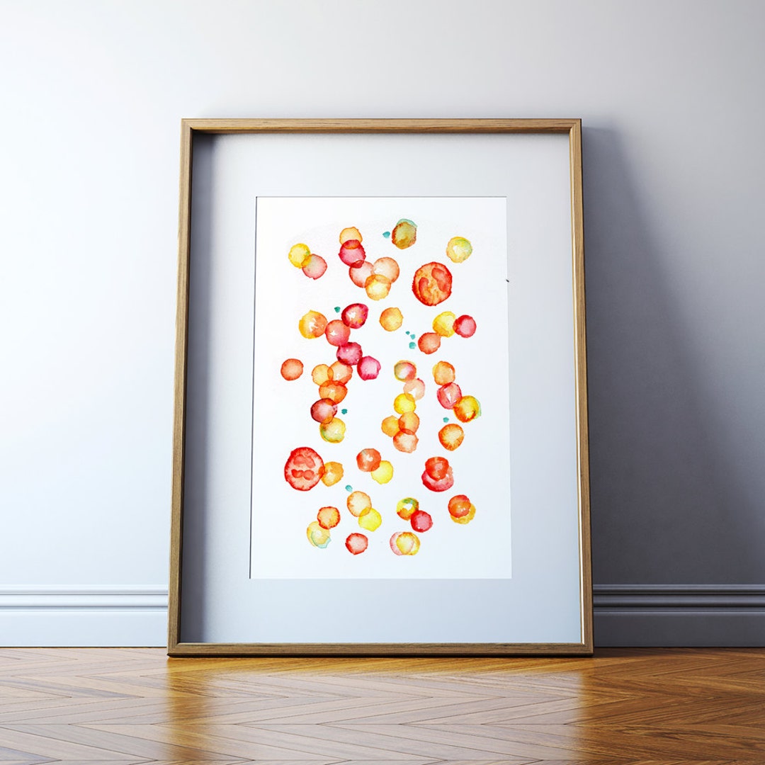 Blood Cells Watercolor Print Histology and Hematology Art - Etsy