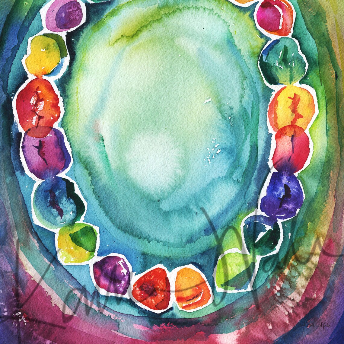 Bright Baby Teeth Watercolor Print Pedodontist Art Dental | Etsy