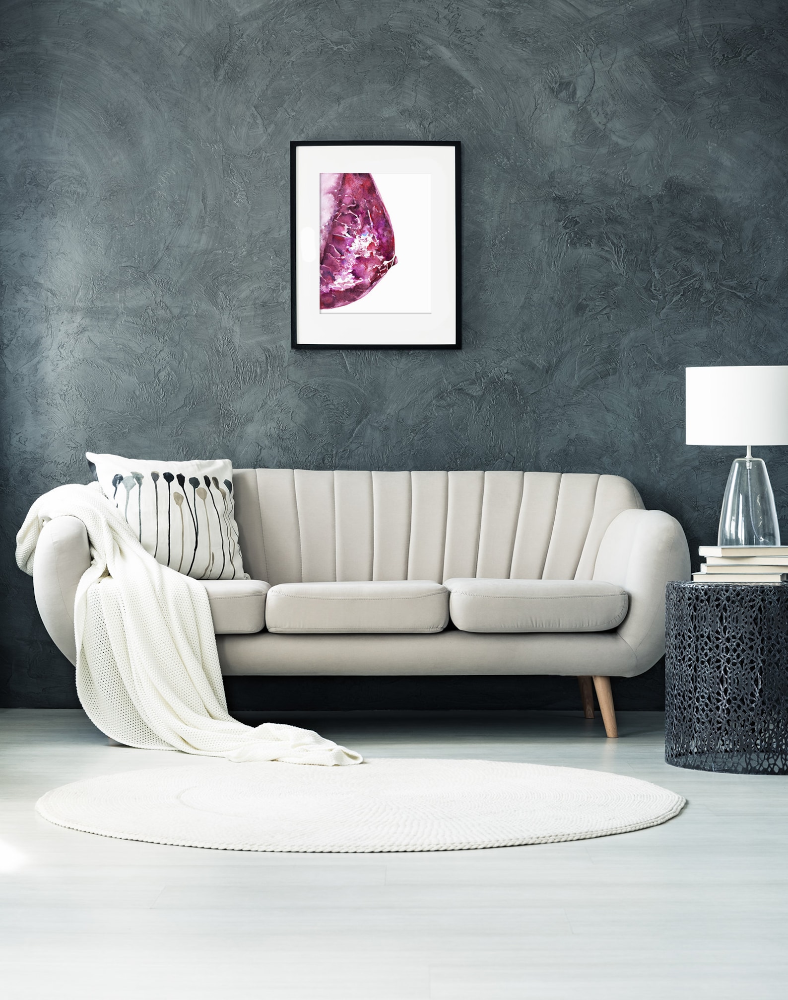 Pink Mammogram Watercolor Print Breast Art Print Abstract - Etsy