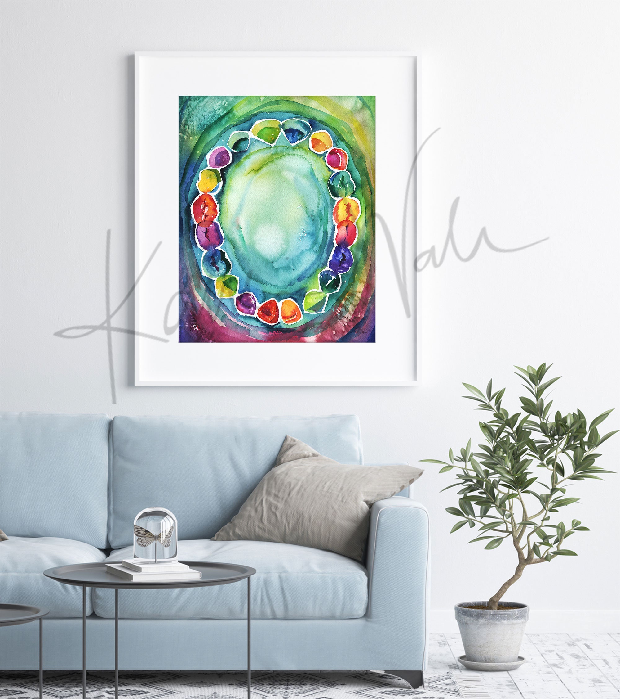 Bright Baby Teeth Watercolor Print - Pedodontist Art - Dental Art ...
