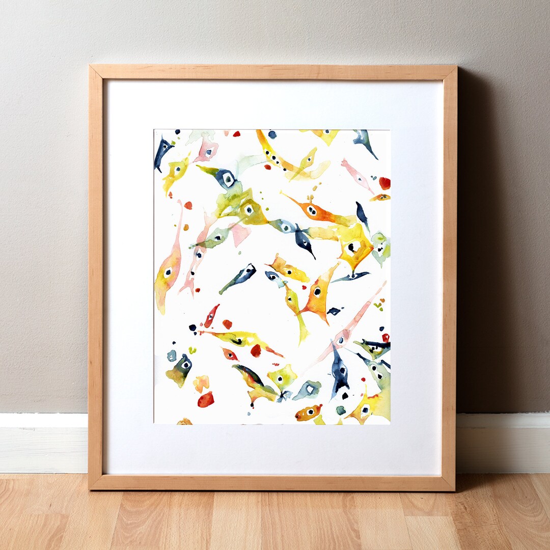Mesenchymal Stem Cells Watercolor Print - Cell Art - Stem Cell Art ...